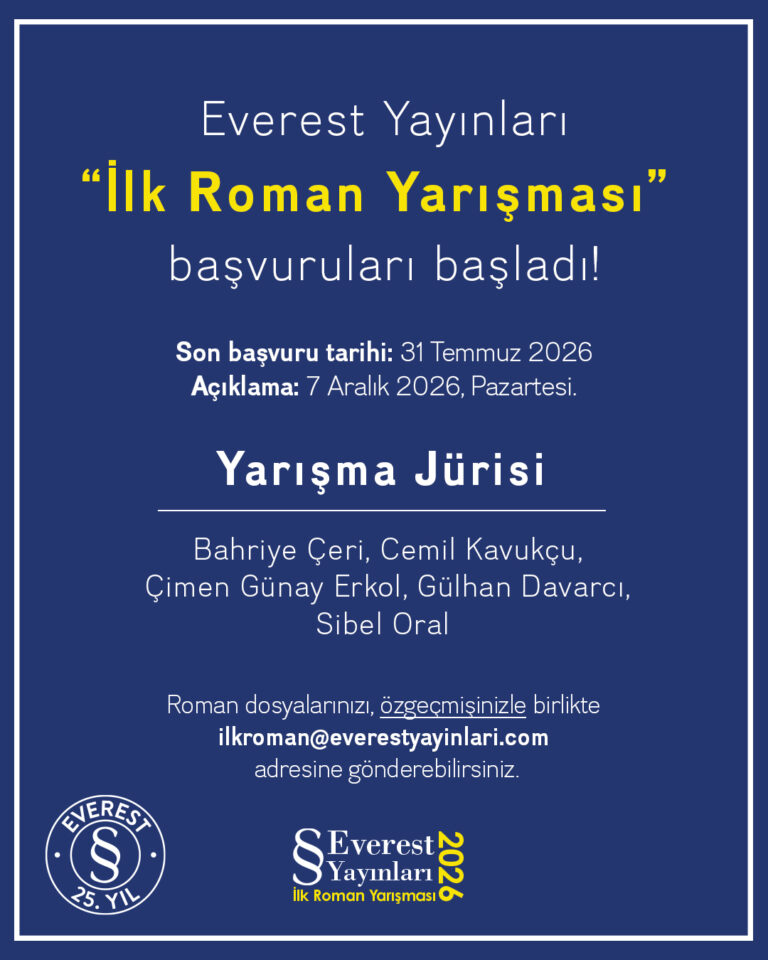 Everest Yayınları “İlk Roman Yarışması” başvuruları başladı | Edebiyat ...